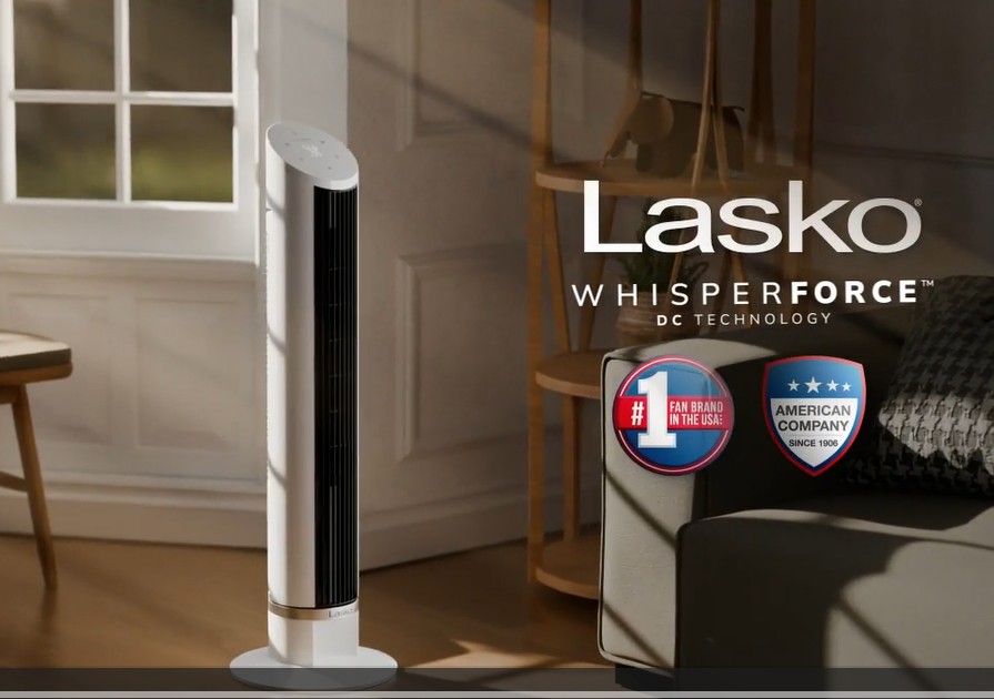Lasko 36" Quiet Oscillating Tower Fan with Remote Control, DC Motor and ...