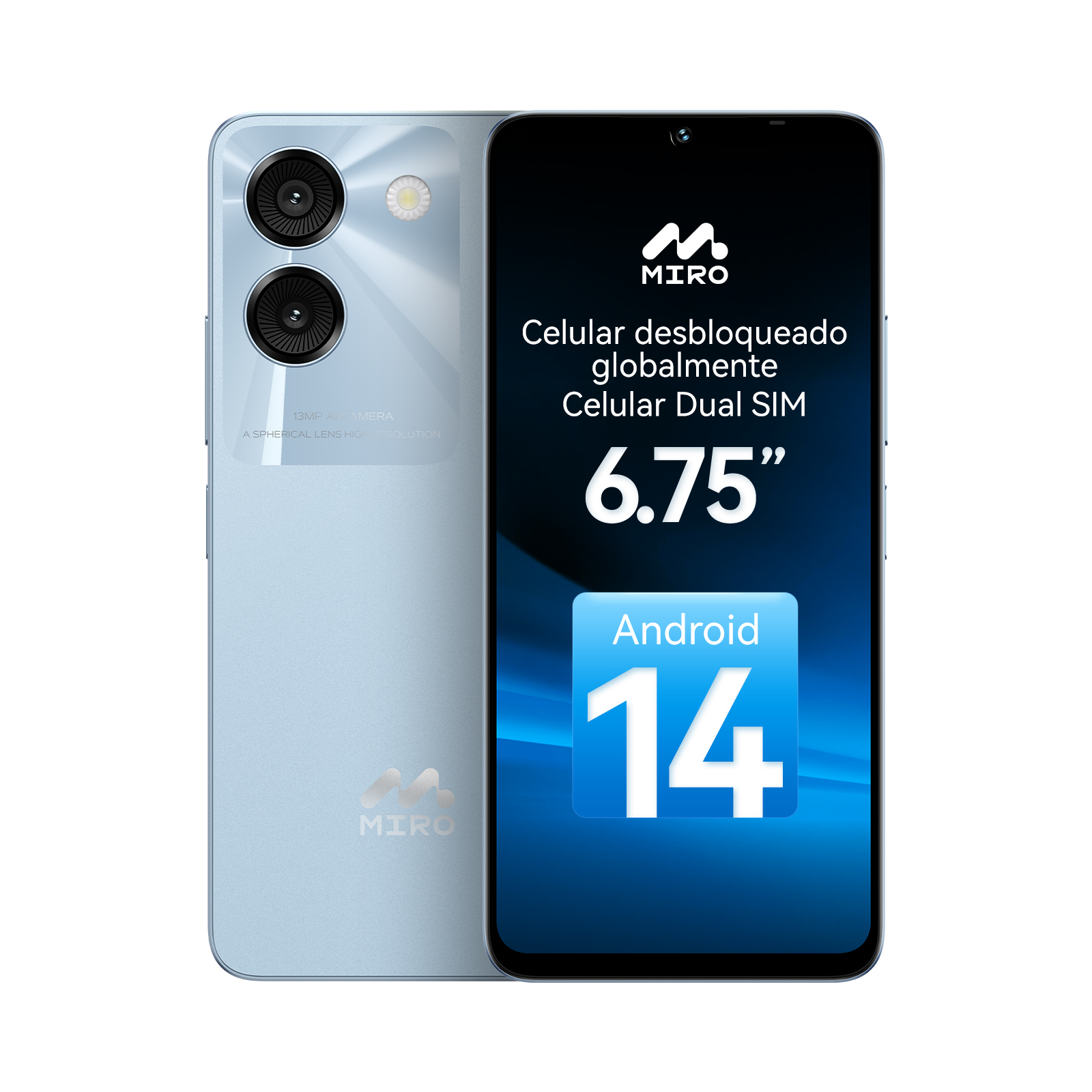 MIRO C67 Unlocked Smartphone - 6.75" HD+ 90Hz Display, MediaTek Helio ...