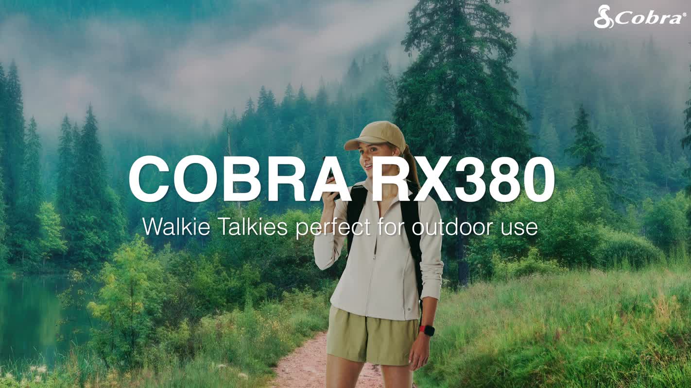 Cobra RX380 Walkie Talkies - 40 Channels, Rechargeable, Outdoor Long ...