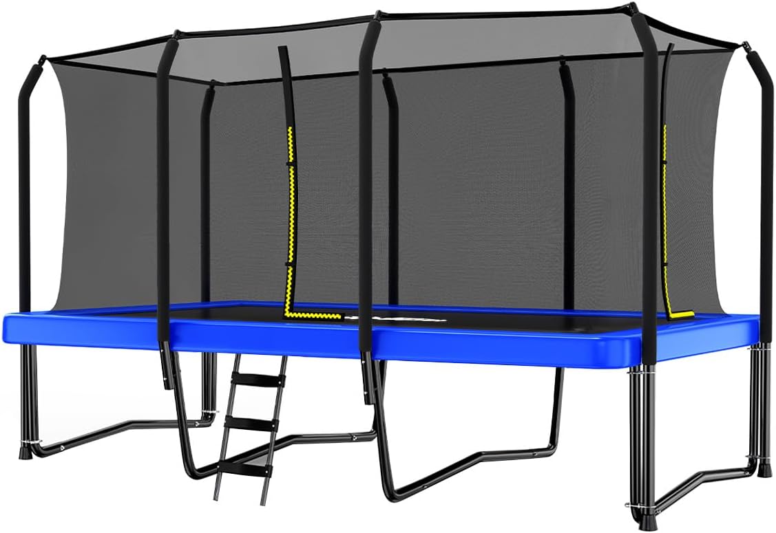 Zupapa 1500LBS Capacity Rectangle Trampoline, 9'x15' 8'x14' Gymnastics ...