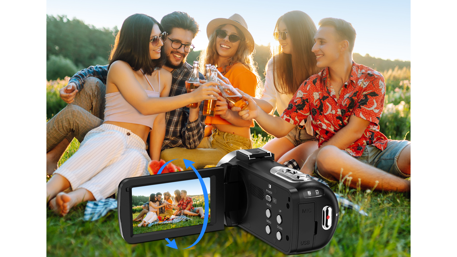 Campark 4K Camcorder 42MP Photo 30FPS Video Camera: Recording Action ...