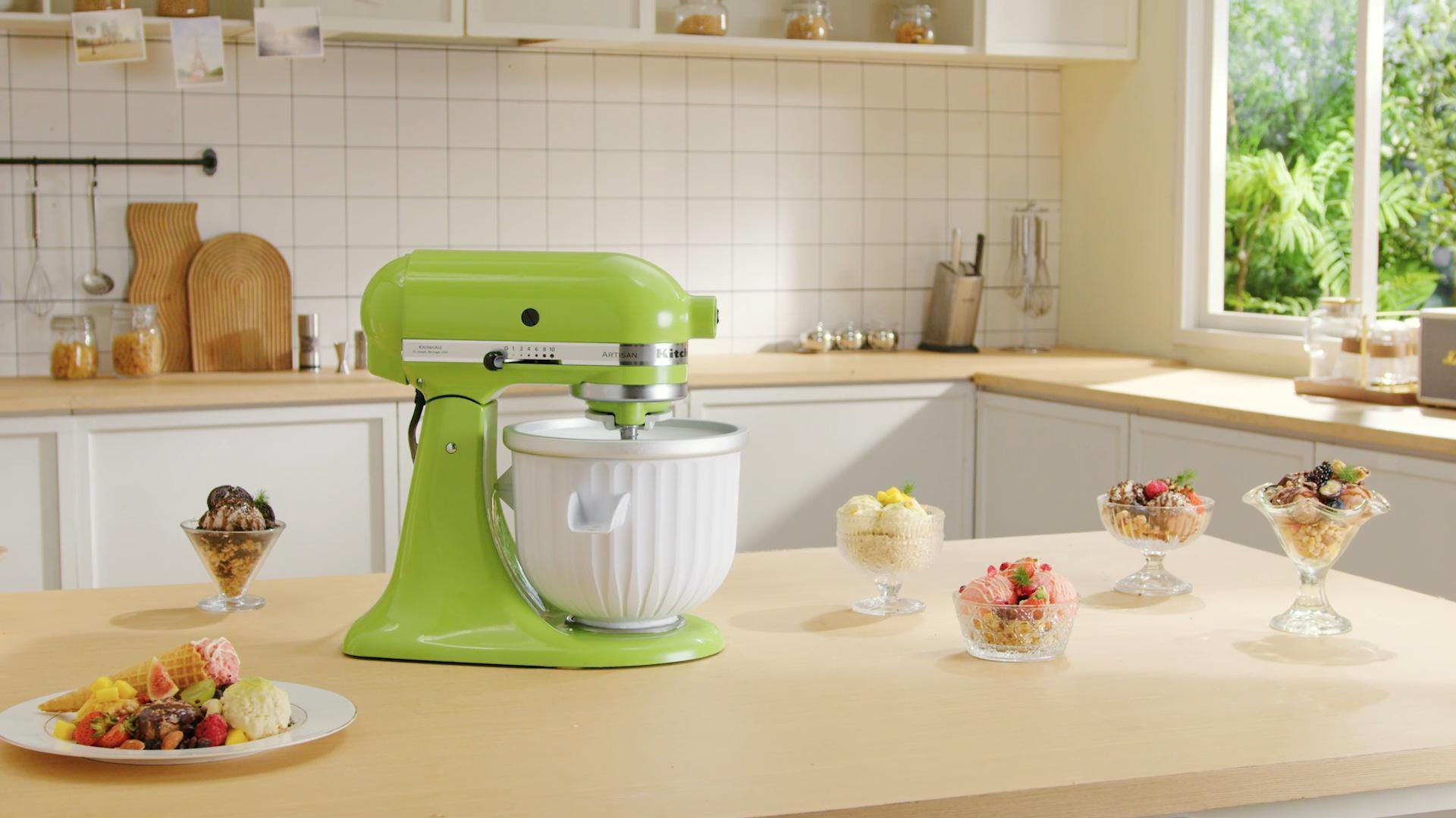 Gvode, Ice Cream Maker Attachment, 2 Quart, Fits KitchenAid 4.5QT ...