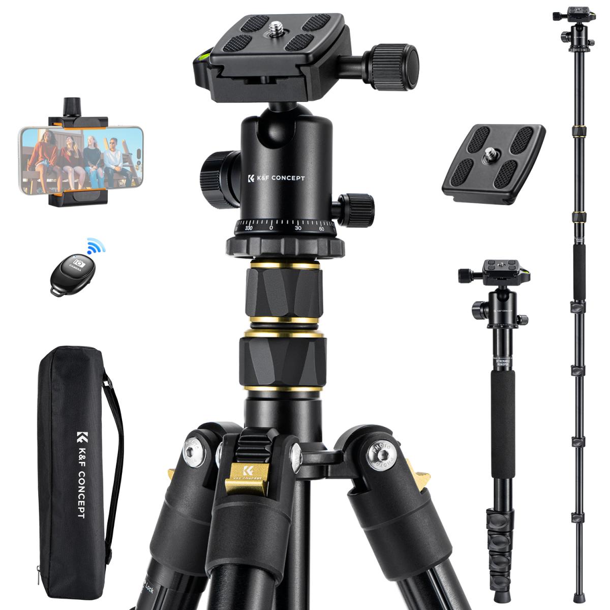 K&F CONCEPT 72" Professional Camera Tripod for DSLR Camera/Smartphone ...