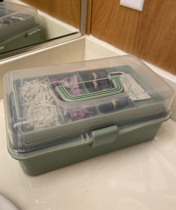3-Layer Plastic Dividing Storage Box Craft Organizer and Storage with ...