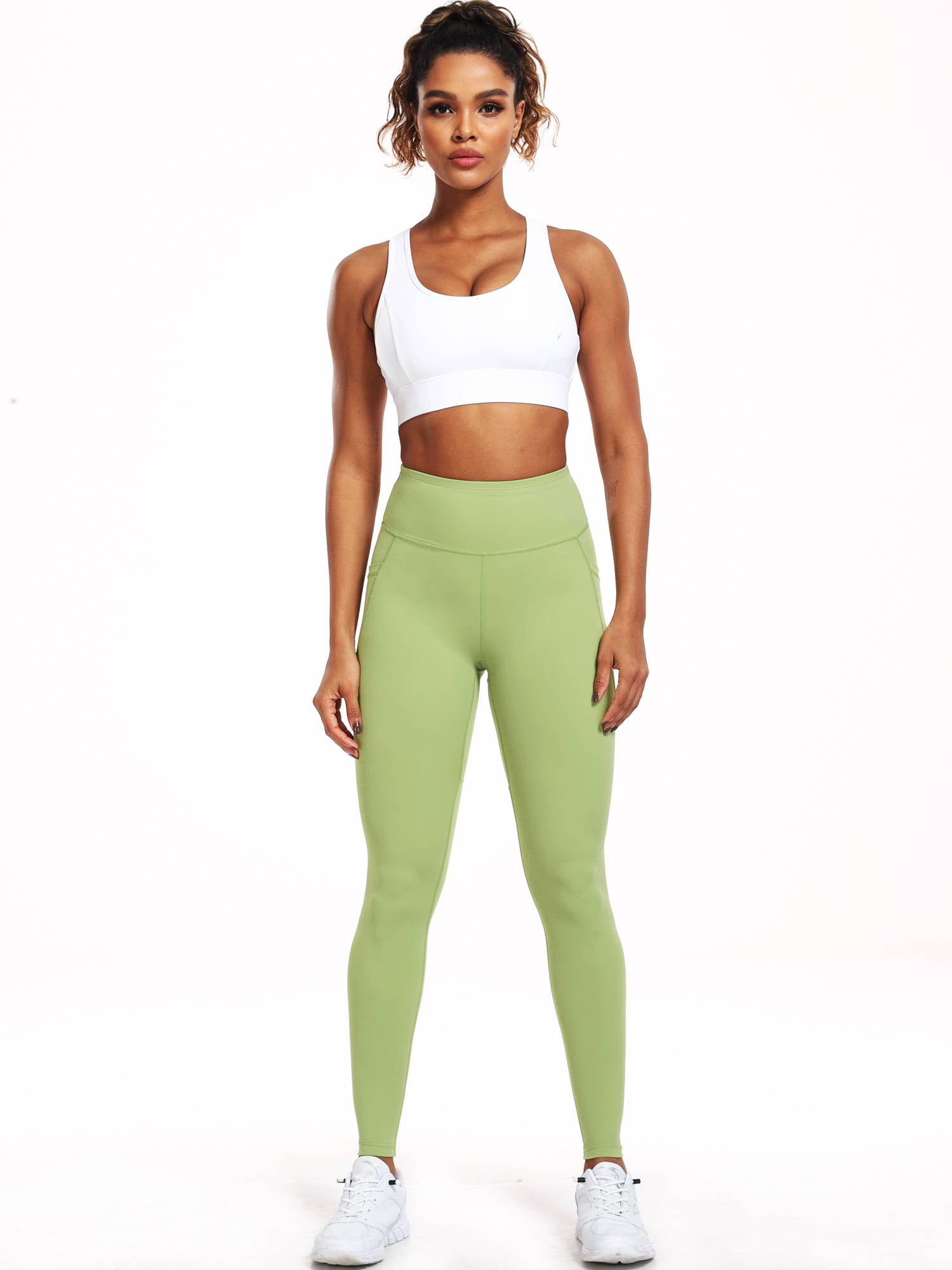 Cadmus Womens 2 Pack High Waist Leggings Tummy Control Ankle Yoga