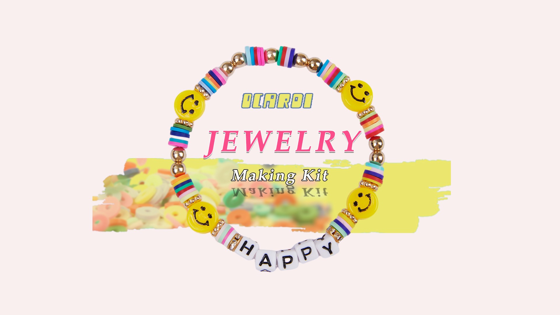 OCARDI-Bracelet Making Kit - 10800+Pcs Polymer Clay&Glass Seed Beads ...