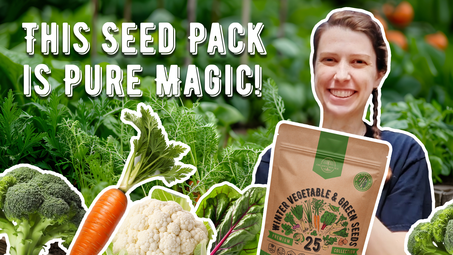 Organo Republic Winter Vegetable Seeds: 25 Non-GMO Heirloom Varieties for Indoor & Outdoor ...