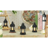 Sziqiqi 10pcs Mini Decorative Lanterns: Black with LED Candles for ...