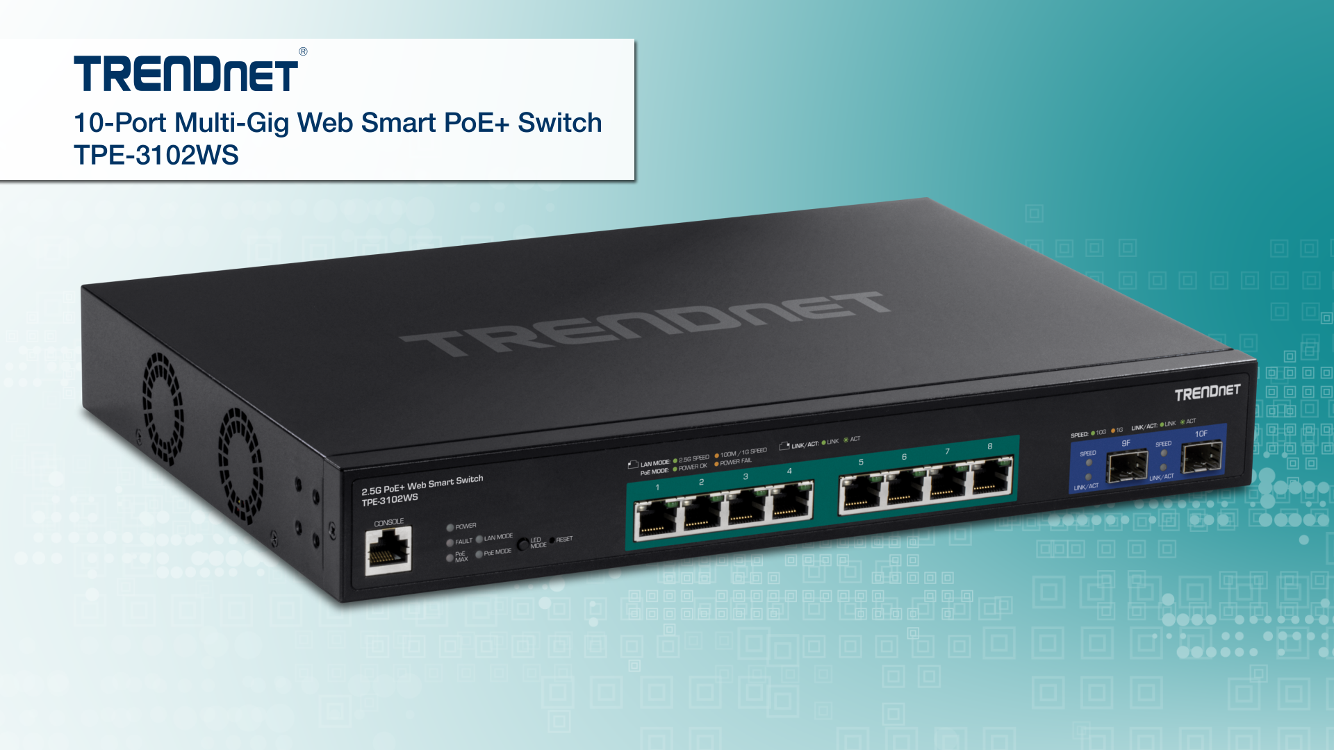 TRENDnet TPE-3102WS, 10-Port Multi-Gig Web Smart PoE+ Switch - Walmart.com