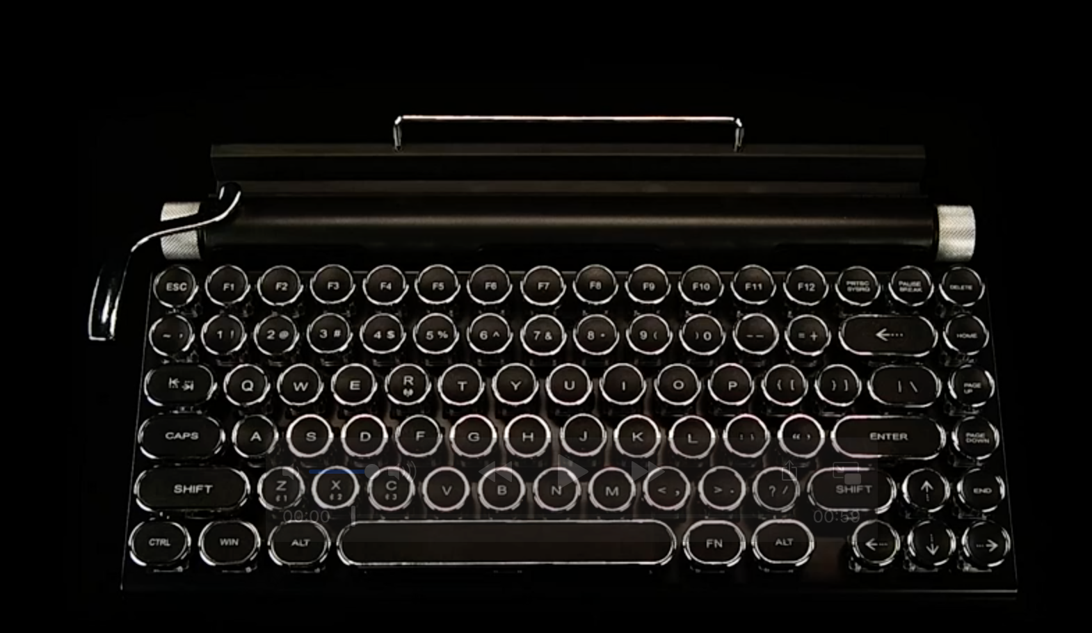 83 - Key Retro Dot Typewriter Mechanical Keyboard for Phone, Tablet ...