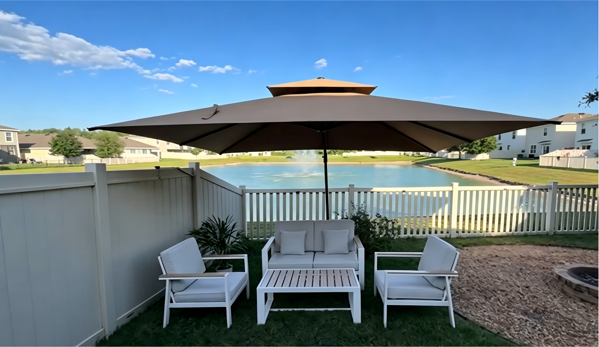 Crestlive Products 9x12ft Rectangular Cantilever Umbrella with Base ...