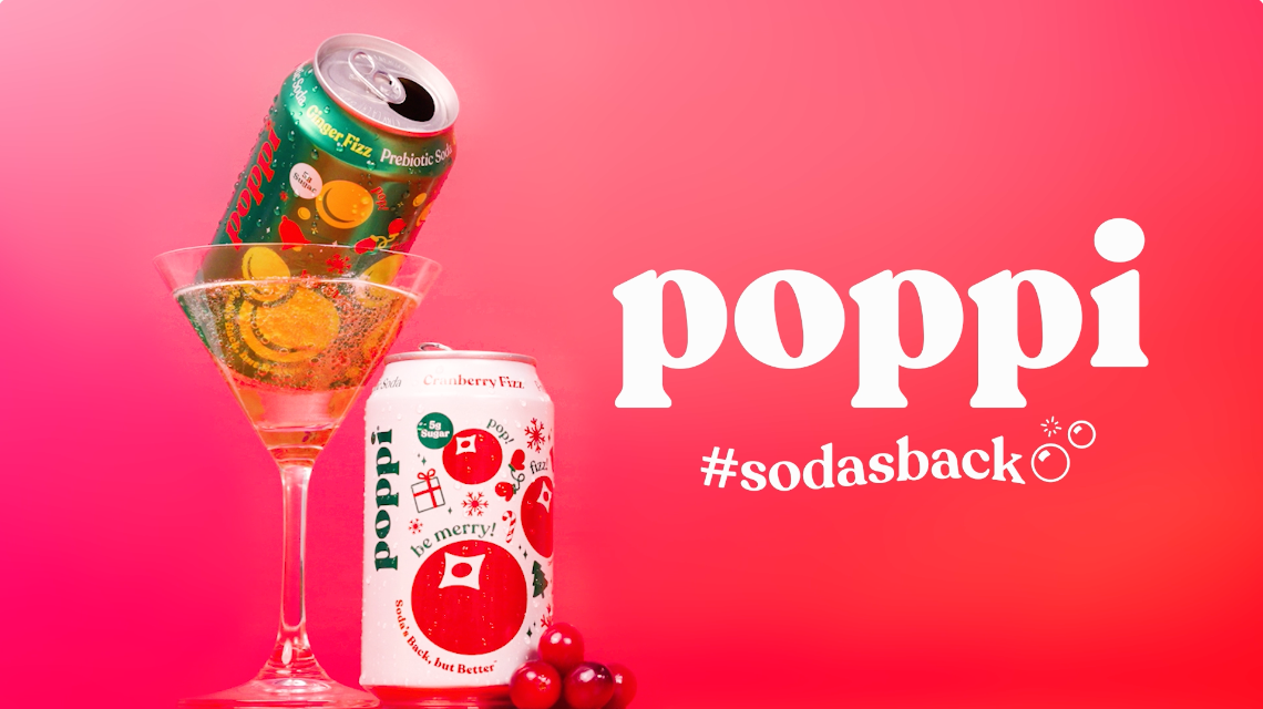 Poppi Ginger Fizz Prebiotic Soda, 12 oz, 12 pack cans - Walmart.com