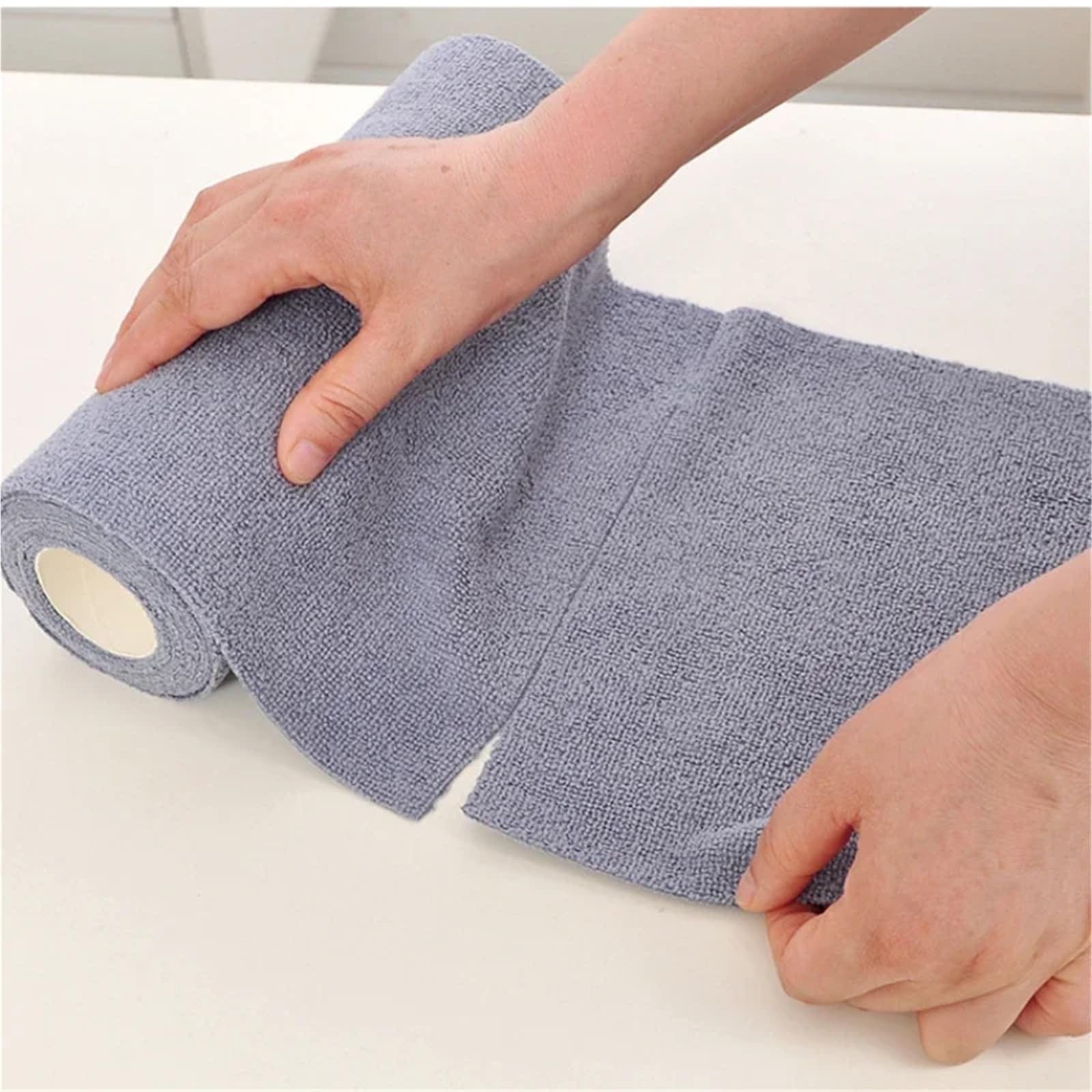 Microfiber Cleaning Cloth Roll, Tear Away Towels, Reusable Washable ...