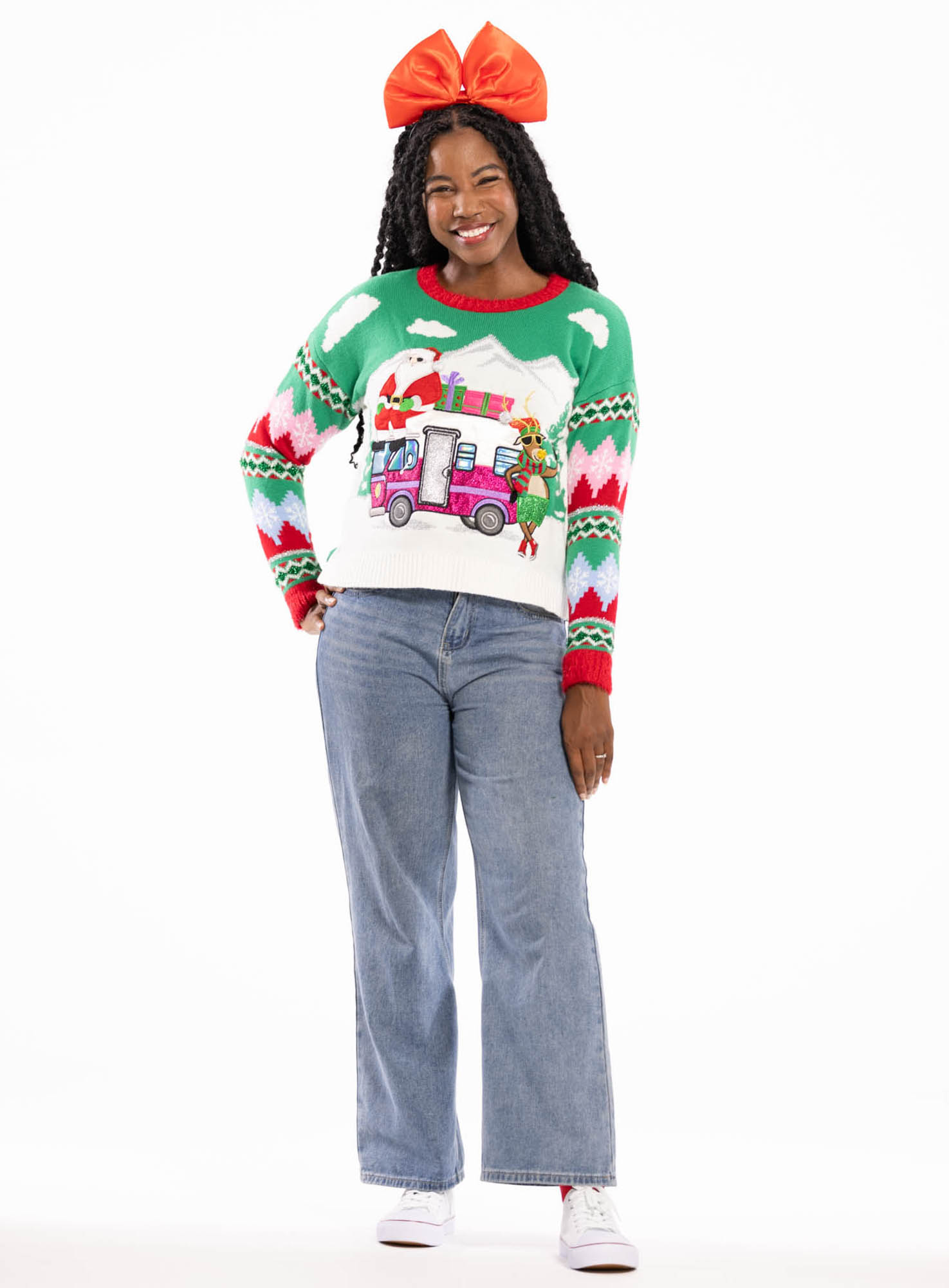 Jollidays x Glitter and Lazers Women's Claus a Scene Sweater, Sizes S ...