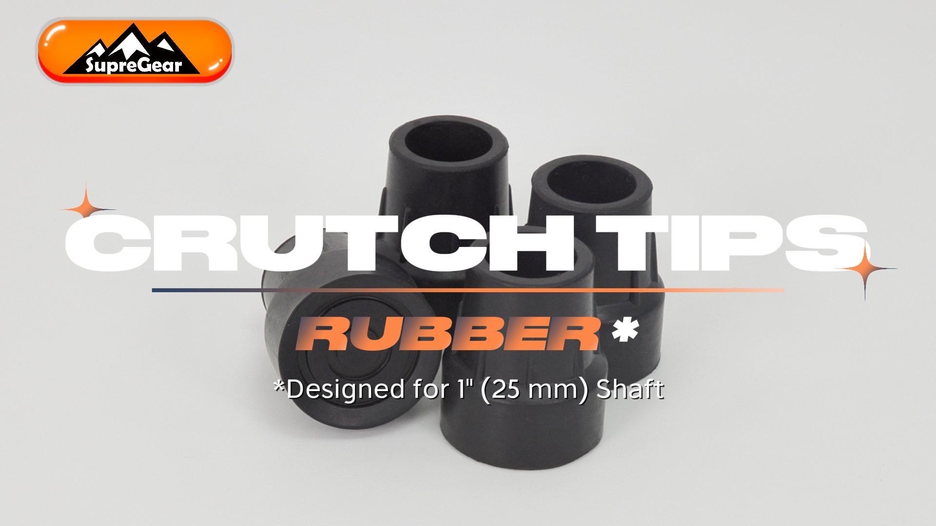 SupreGear 1 inch Walking Cane Tips, 6-pack Heavy Duty Replacement ...