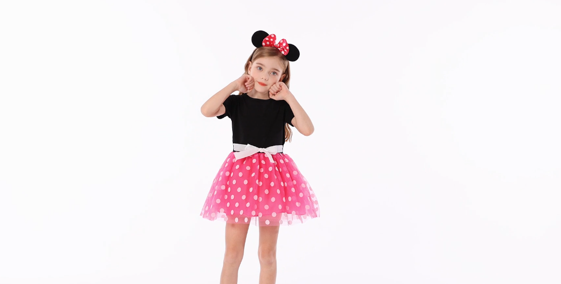 Jurebecia Minnie mouse costume girls dress up princess toddler Cute ...