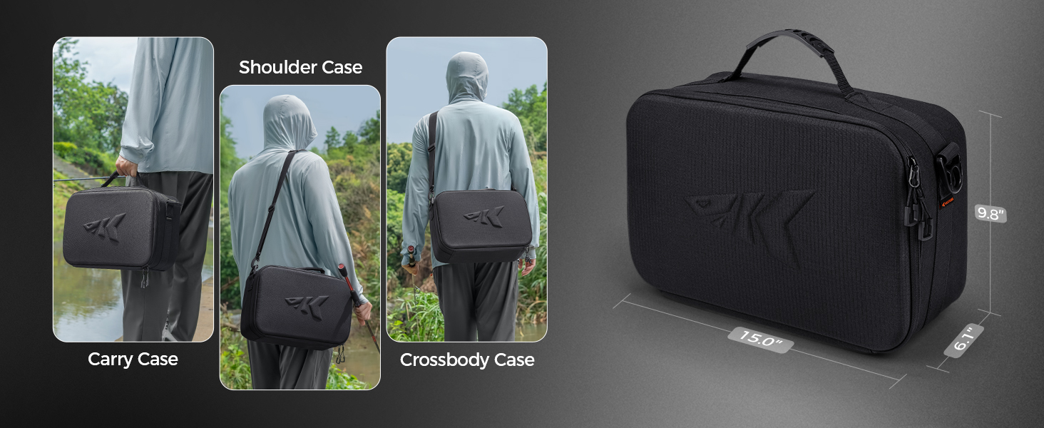 KastKing Fishing Reel Case Medium Customize Storage, Shockproof ...