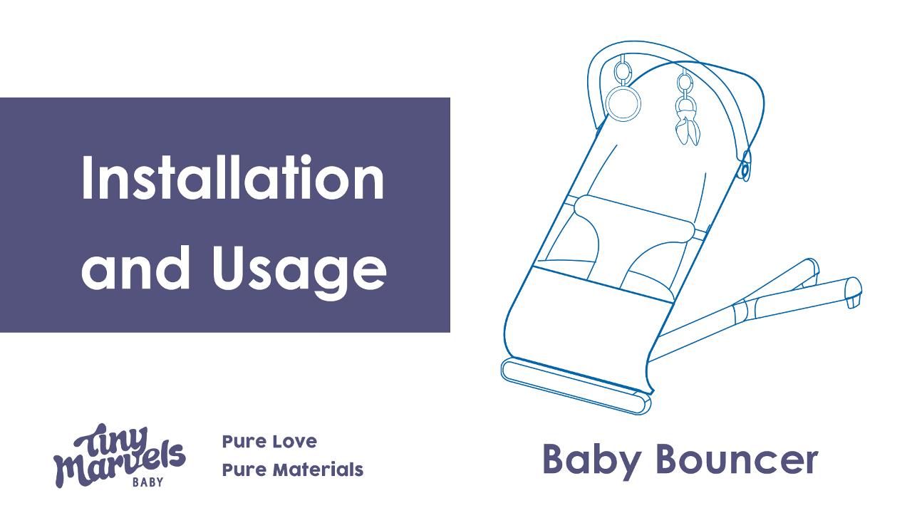 Tiny Marvels Baby Bouncer Seat 0–12 Months, Ergonomic Portable Design ...