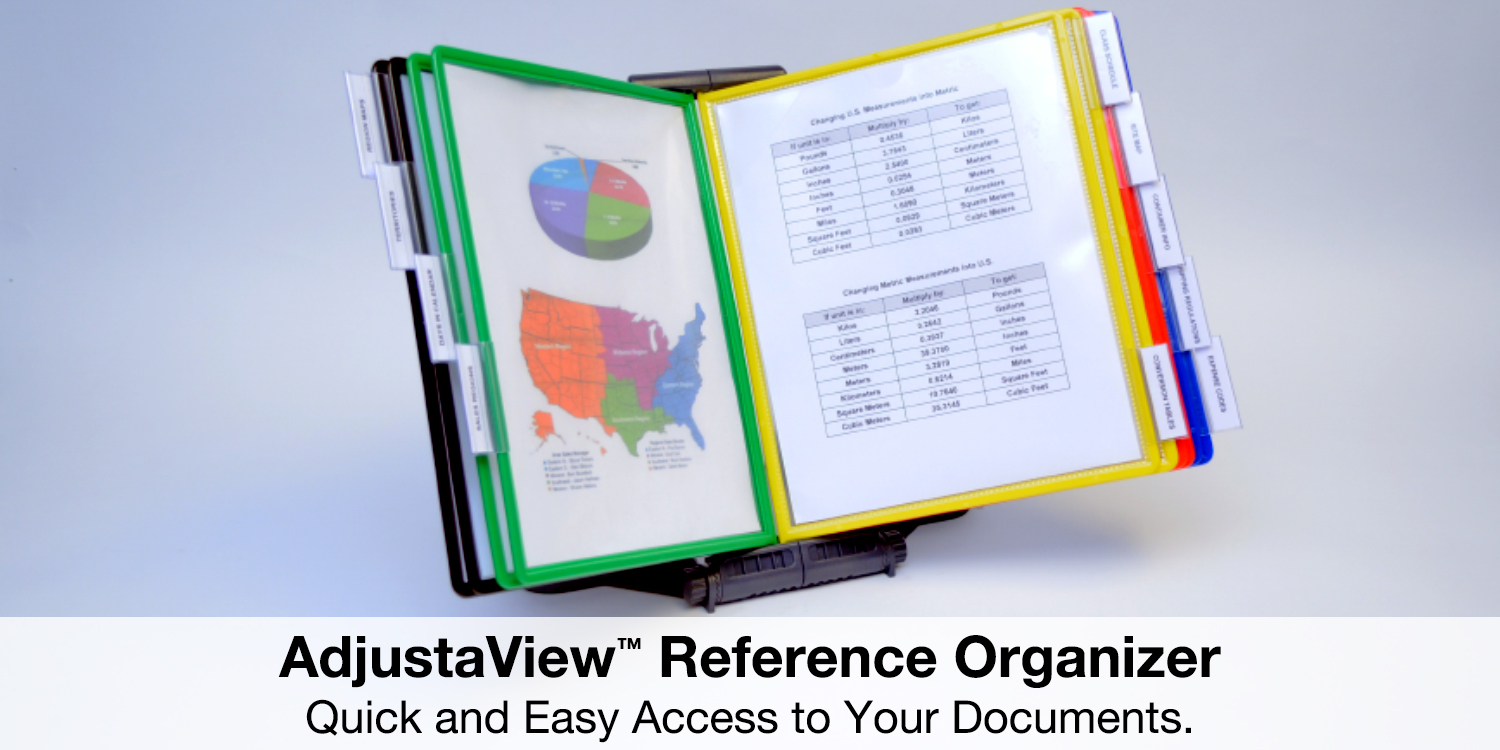 Ultimate Office AdjustaView™ 10-Pocket Desk Reference Organizer with ...