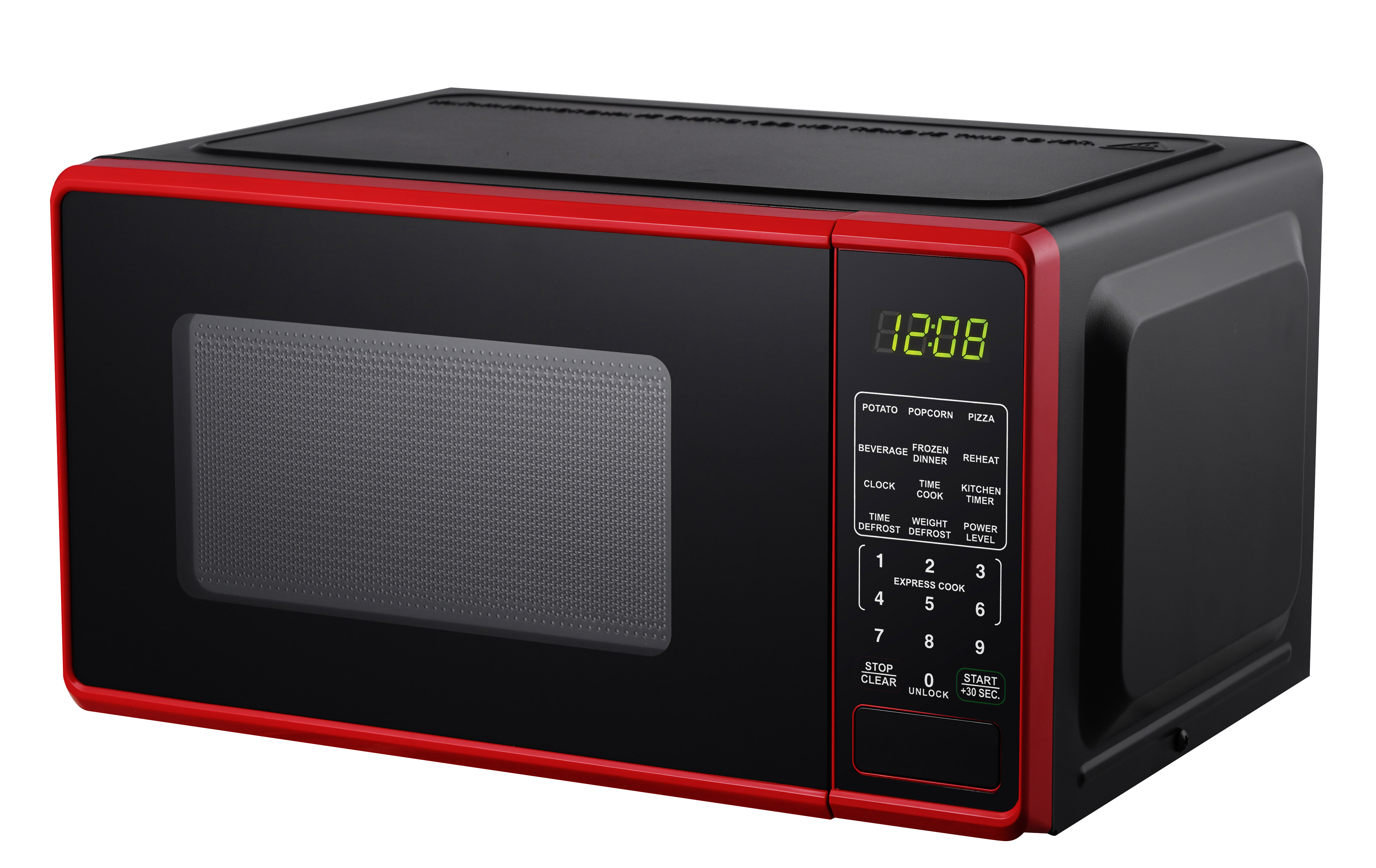 Mainstays 0.7 Cu ft Countertop Microwave Oven 700 Watts Red