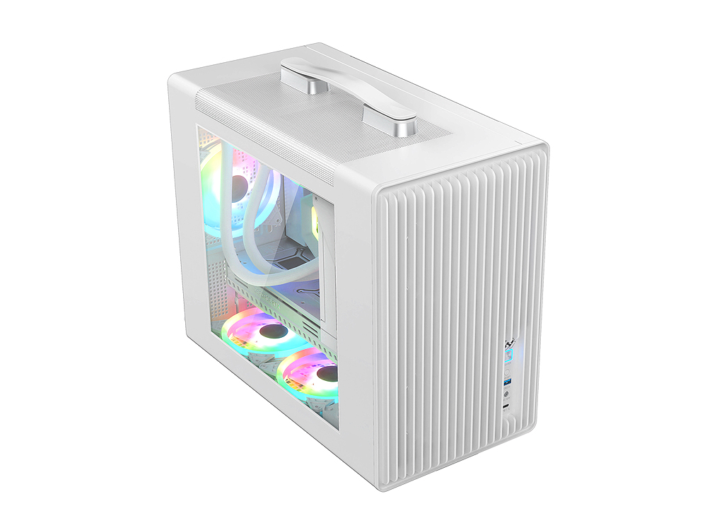 Bluegears b-Pellucid Mini White Gaming MicroATX Case with USB C and ...