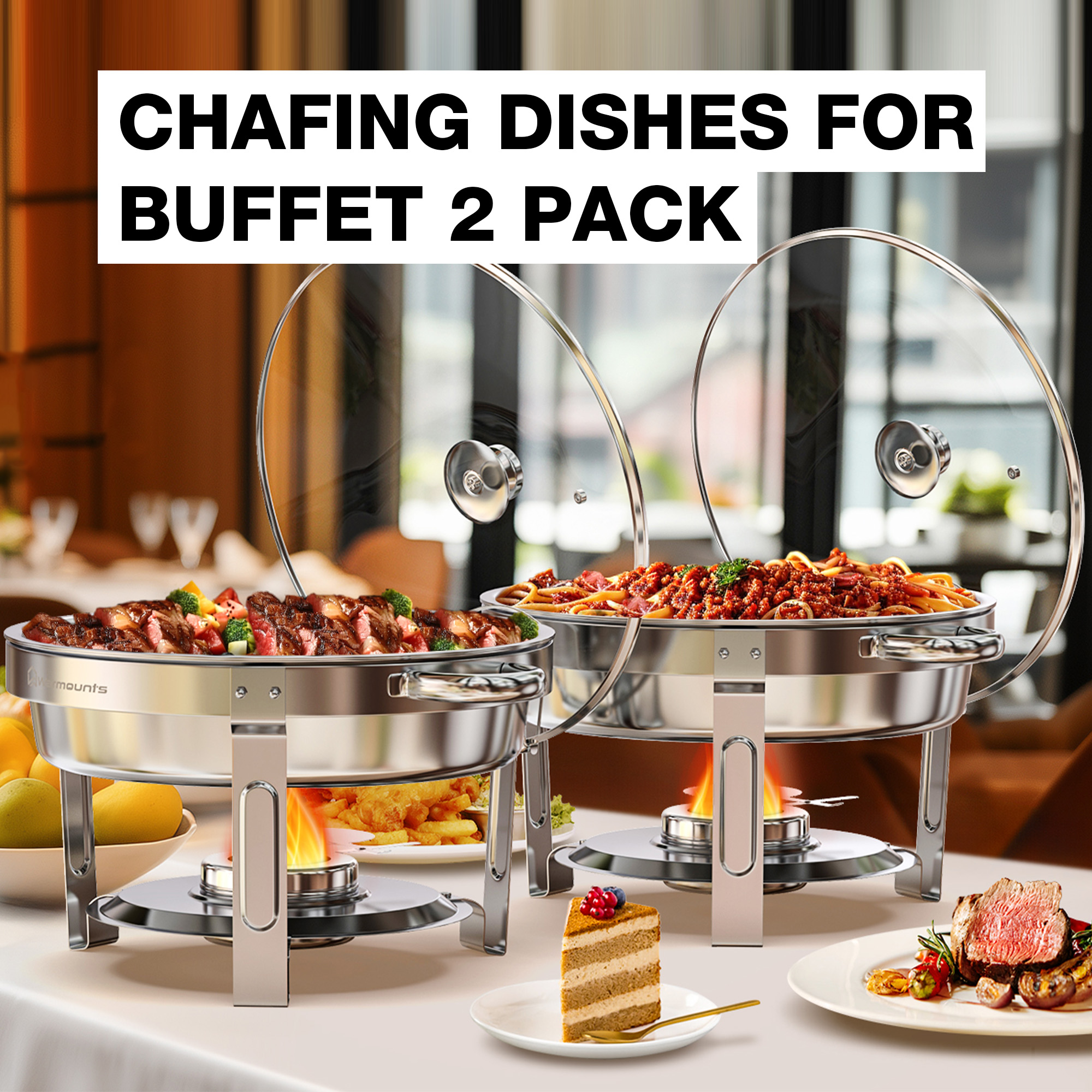 Free Shipping! Warmounts Chafing Dish Buffet Set 2 Pack 5 Quart ...