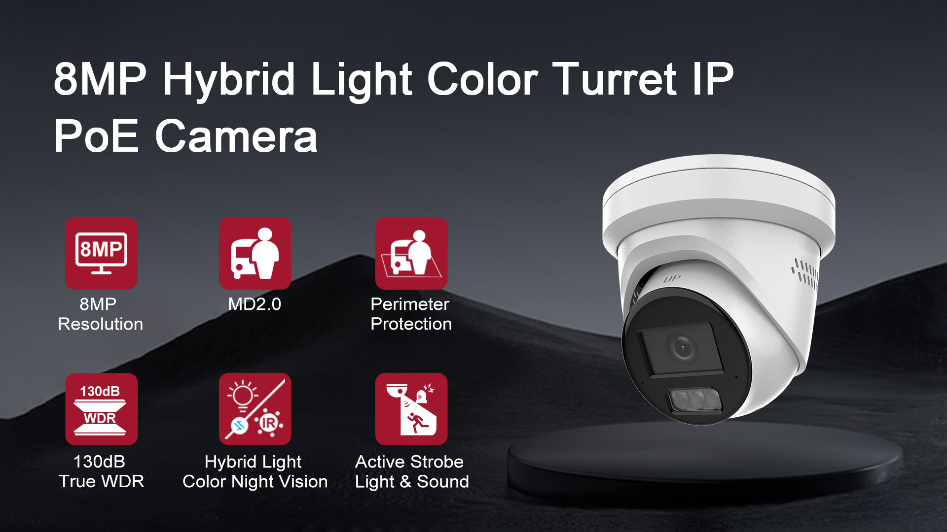 Anpviz 4MP PoE IP Outdoor Turret Security Camera with Perimeter ...