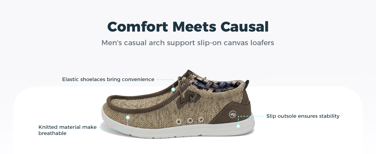 AOV Men's Slip On Loafers | Arch Support Insole | Men's Shoes ...