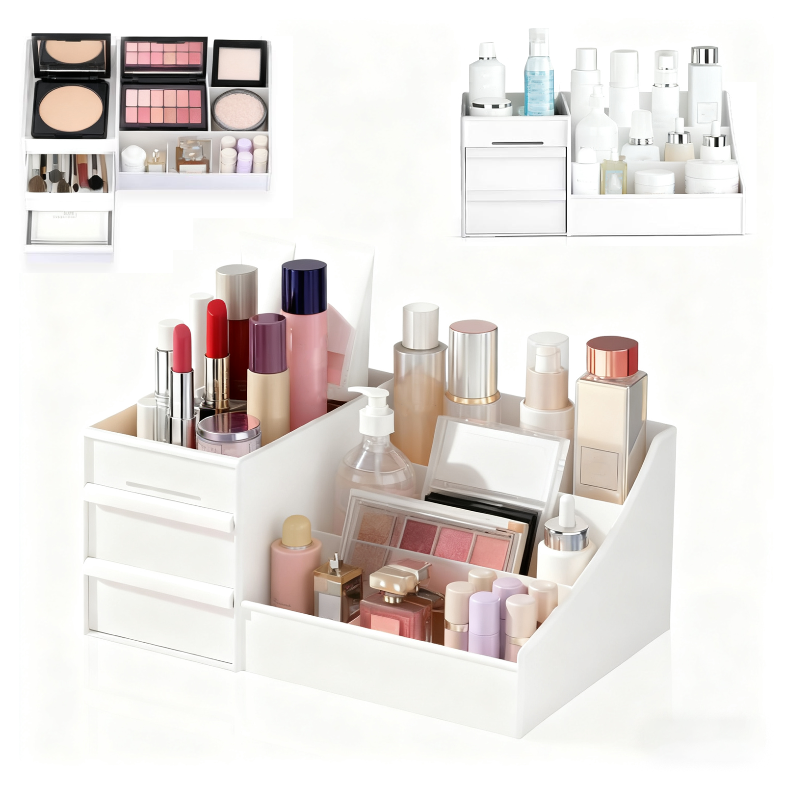 1 Pack Makeup Organizer with Drawers, Large Capacity Cosmetic Storage ...