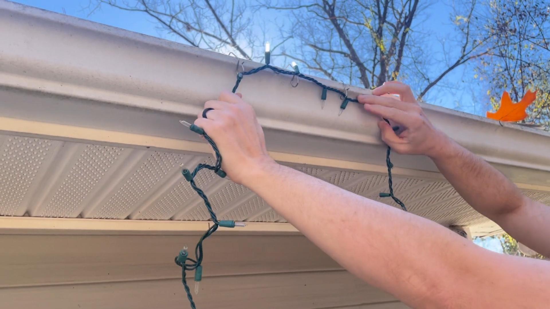 NACETURE 50 Pcs Stainless Steel Christmas Light clips, for Gutters with ...