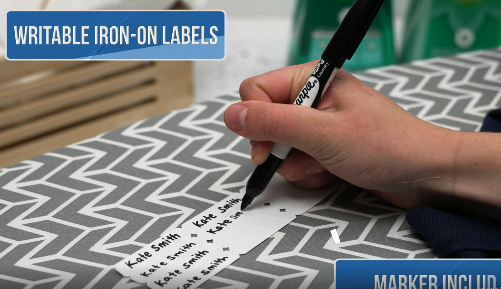 Label Land, Writable Iron-On Name Tags, 100 Pack, 2 x 0.38 in - Walmart.com