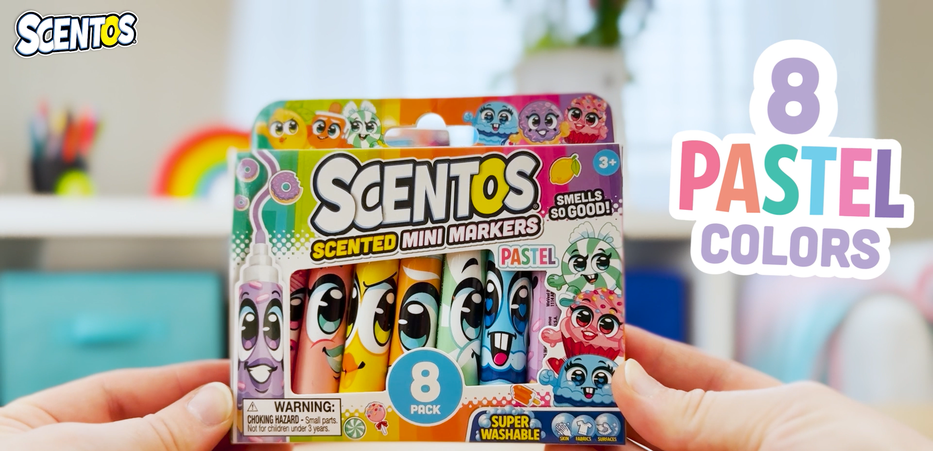 Scentos Fruit Scented Mini Markers for Kid, 16 Pack, Kid Approved ...