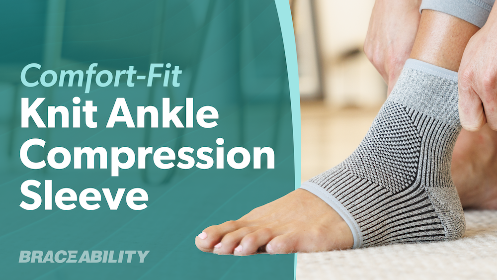 BraceAbility Ankle Compression Sleeve for Sprained Ankle and Injured ...