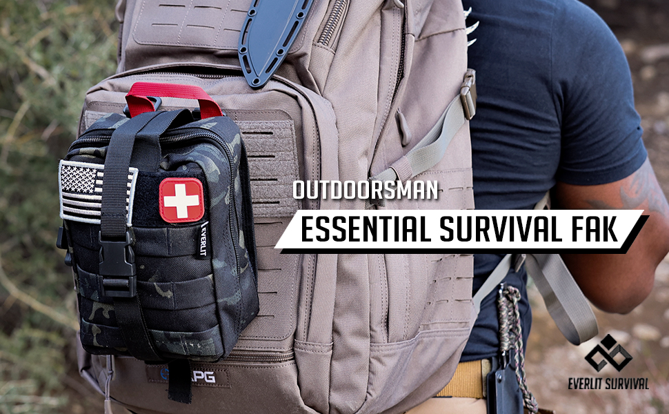 EVERLIT Survival First Aid Kit 250 Pieces Molle Pouch Survival Kit ...