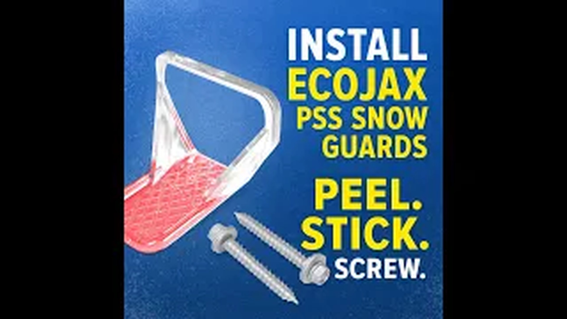 EcoJax PSS Peel–Stick & Screw Snow Guards for Metal Roofs | No Mess Clear Polycarbonate with 3M ...