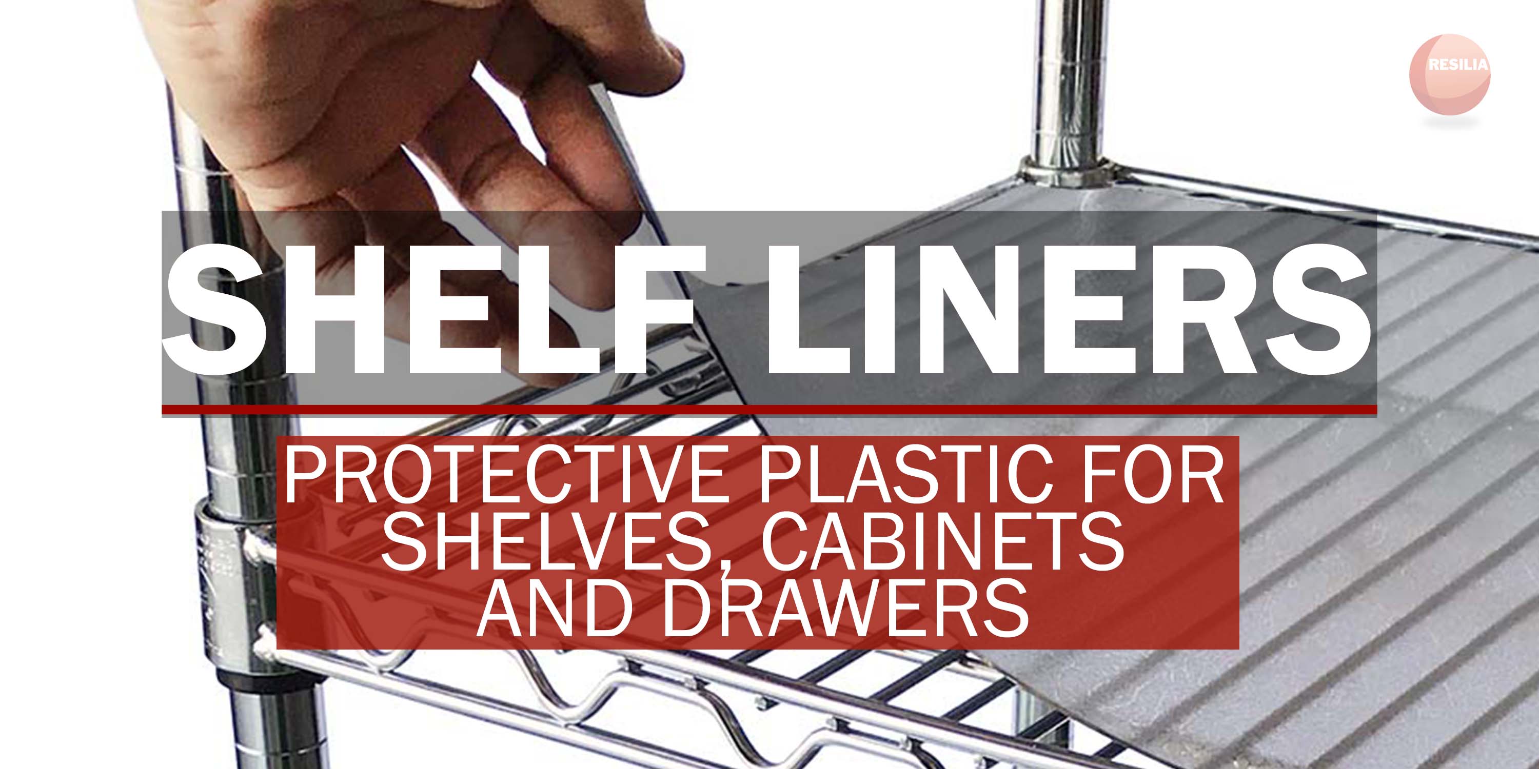 Resilia Wire Rack Shelf Liners - 4 Pack, 18" x 48", Black Vinyl ...