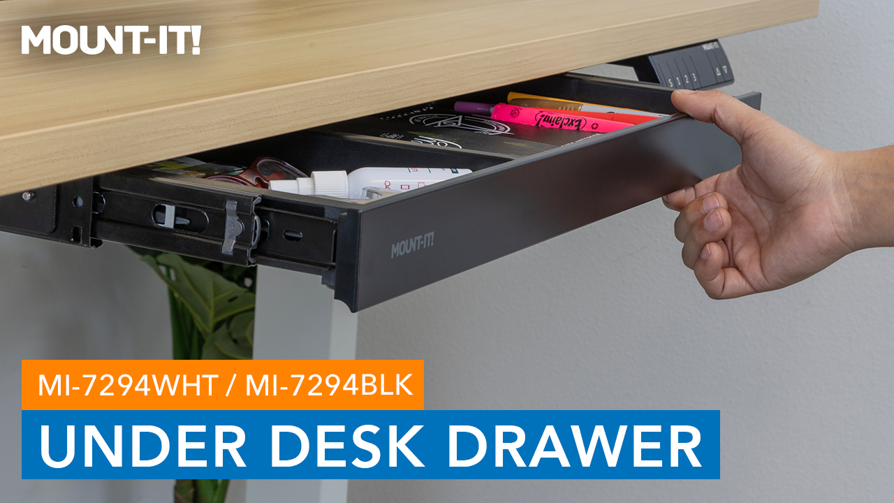 Mount-It! Under Desk Drawer - Shallow, Securely beneath your tabletop ...
