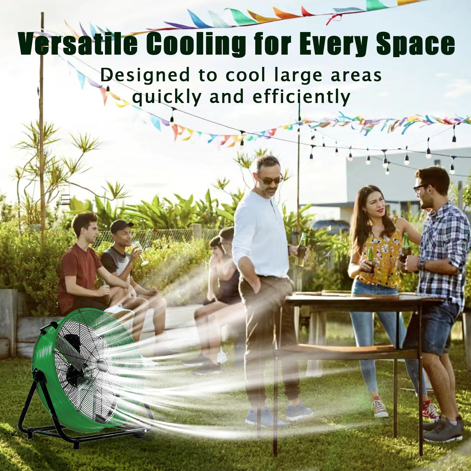 Industrial Fan 24" up to 8800 CFM, High Velocity Fan with 3 Speeds ...