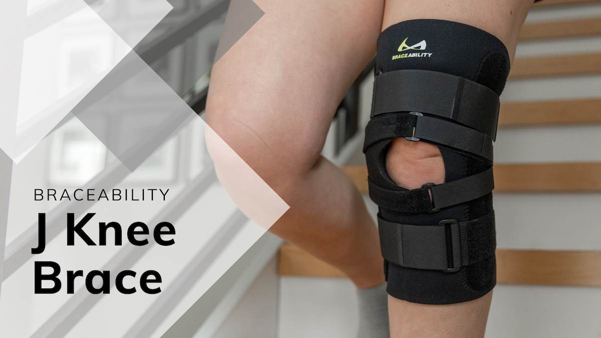 BraceAbility J Patella Knee Brace with Side Stabilizers for Meniscus ...