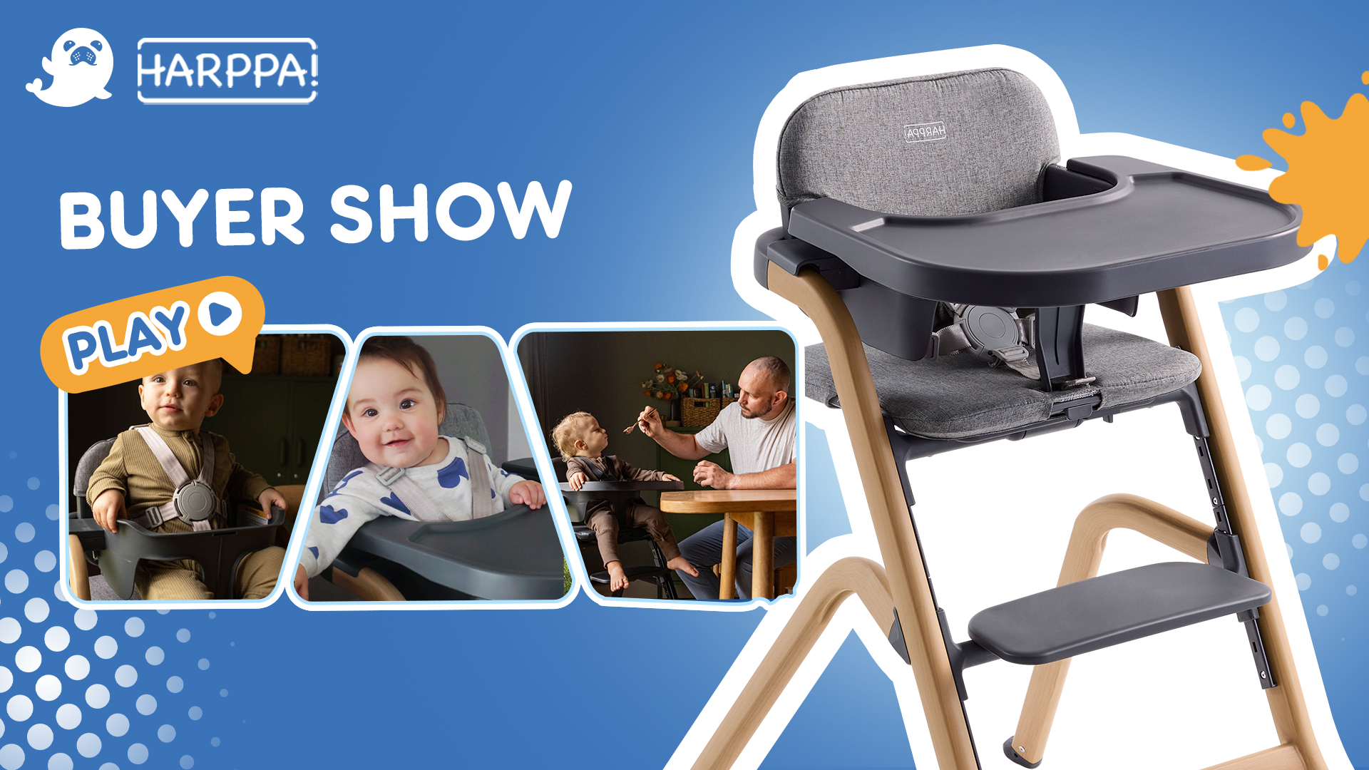 HARPPA High Chair for Babies and Toddlers, Baby Highchairs with ...