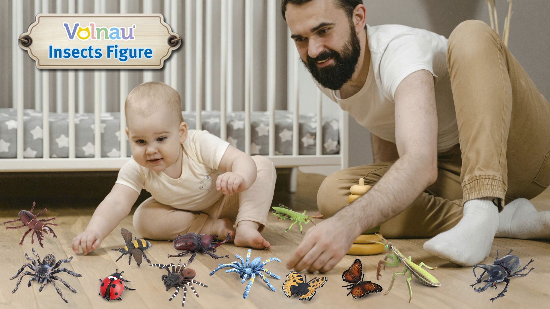 Volnau Bug Toys Figurines 12PCS Insect Animal Figures Decoration ...