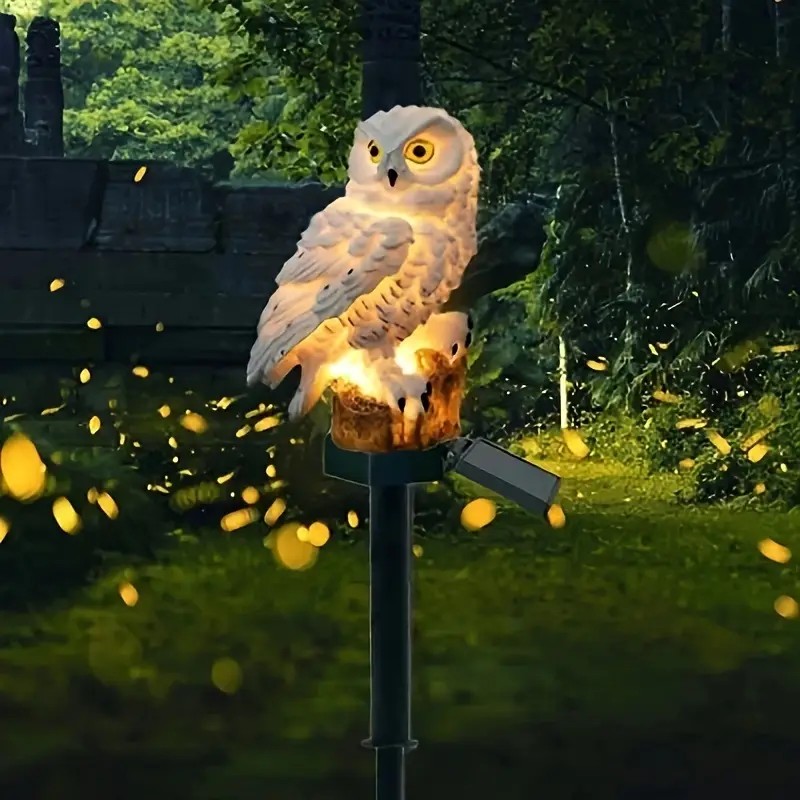 LENDOUR Solar Owl Garden Light Waterproof Pathway Landscape Decoration ...