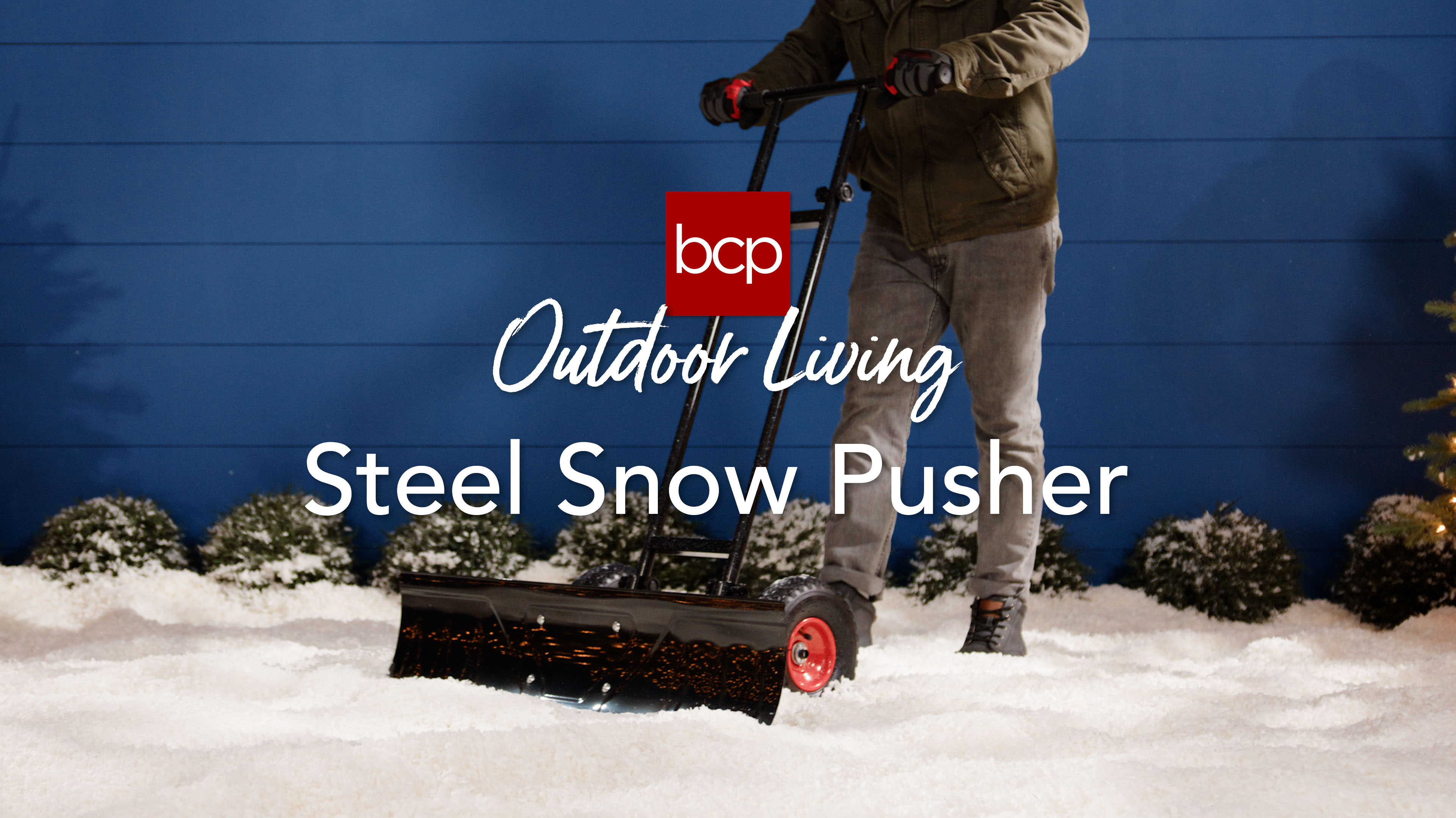Best Choice Products 36in Galvanized Blade Hand Snow Pusher w/ 2 Wheels ...