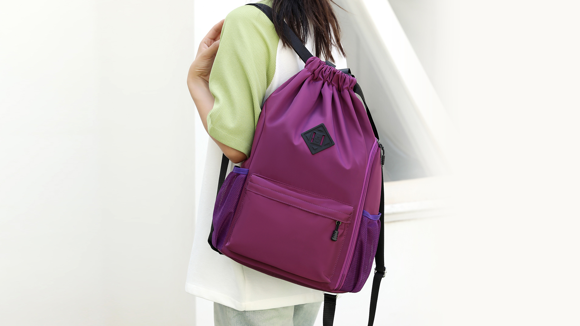 NEYRAT Waterproof Sports Gym Bag Drawstring Backpack Beach Sackpack for ...