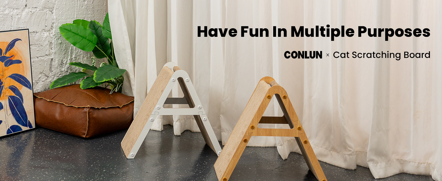 Conlun Cat Scratcher,A-Shape Cat Scratching Board for Various Cat ...