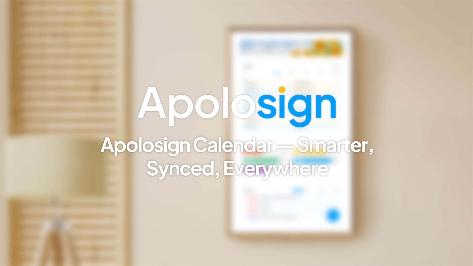 Apolosign 15.6 inch Digital Calendar, Dual-Mode Wi-Fi Wall Planner ...