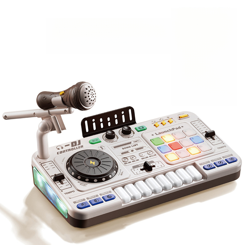Kids DJ Mixer Toy with Lights & Sounds – Musical Turntable Playset with ...