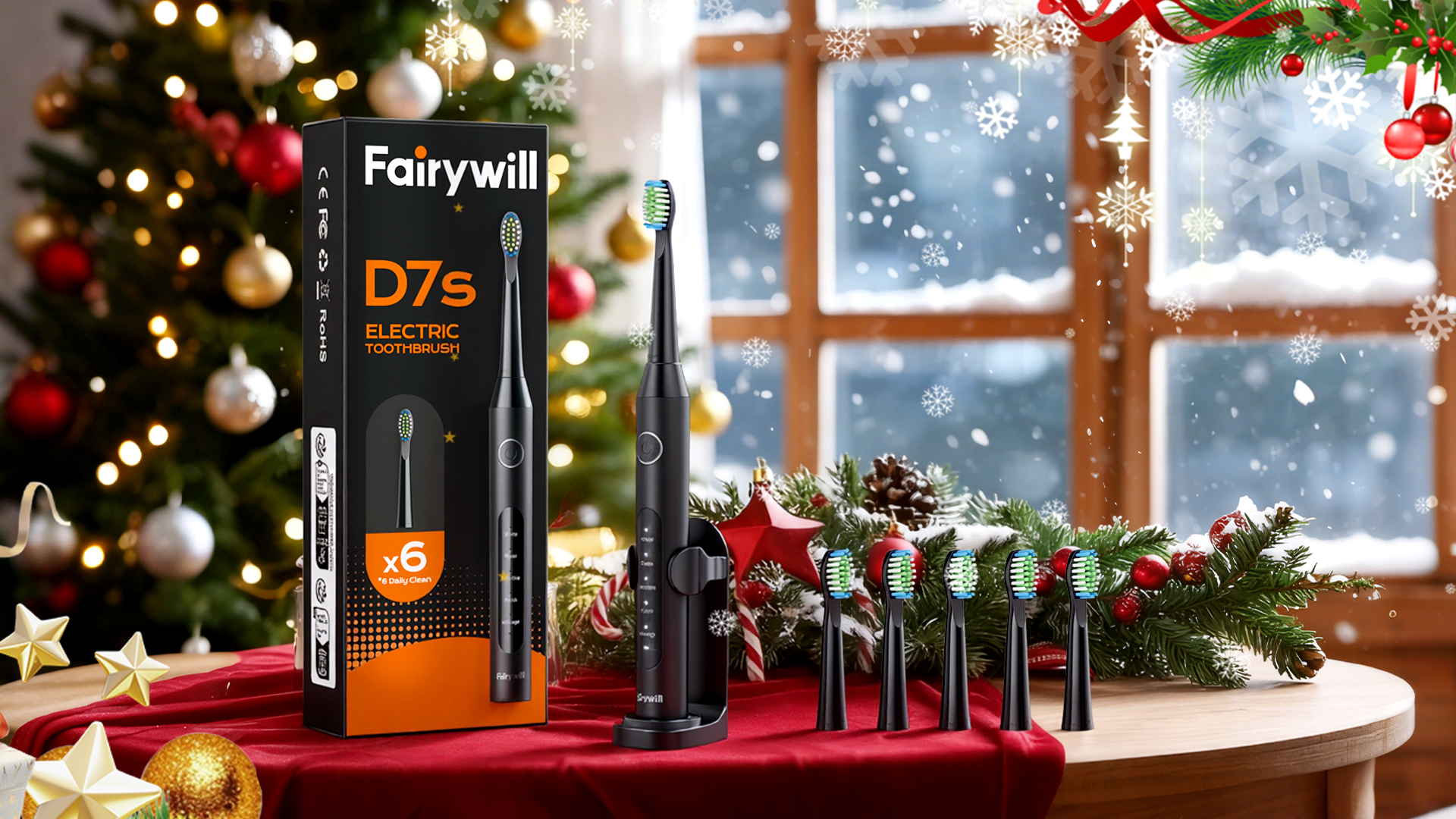 Fairywill Electric Toothbrush for Adults, Sonic Rechargeable with 6 ...