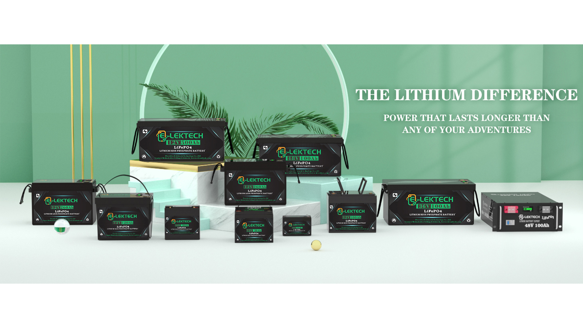 E-LekTech 12V 300Ah LiFePO4 Lithium Battery (Small Size), Built-in 200A ...