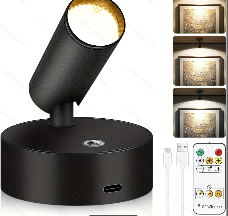 Wireless LED Spotlight Indoor With Remote Up Lights Indoor Dimmable ...